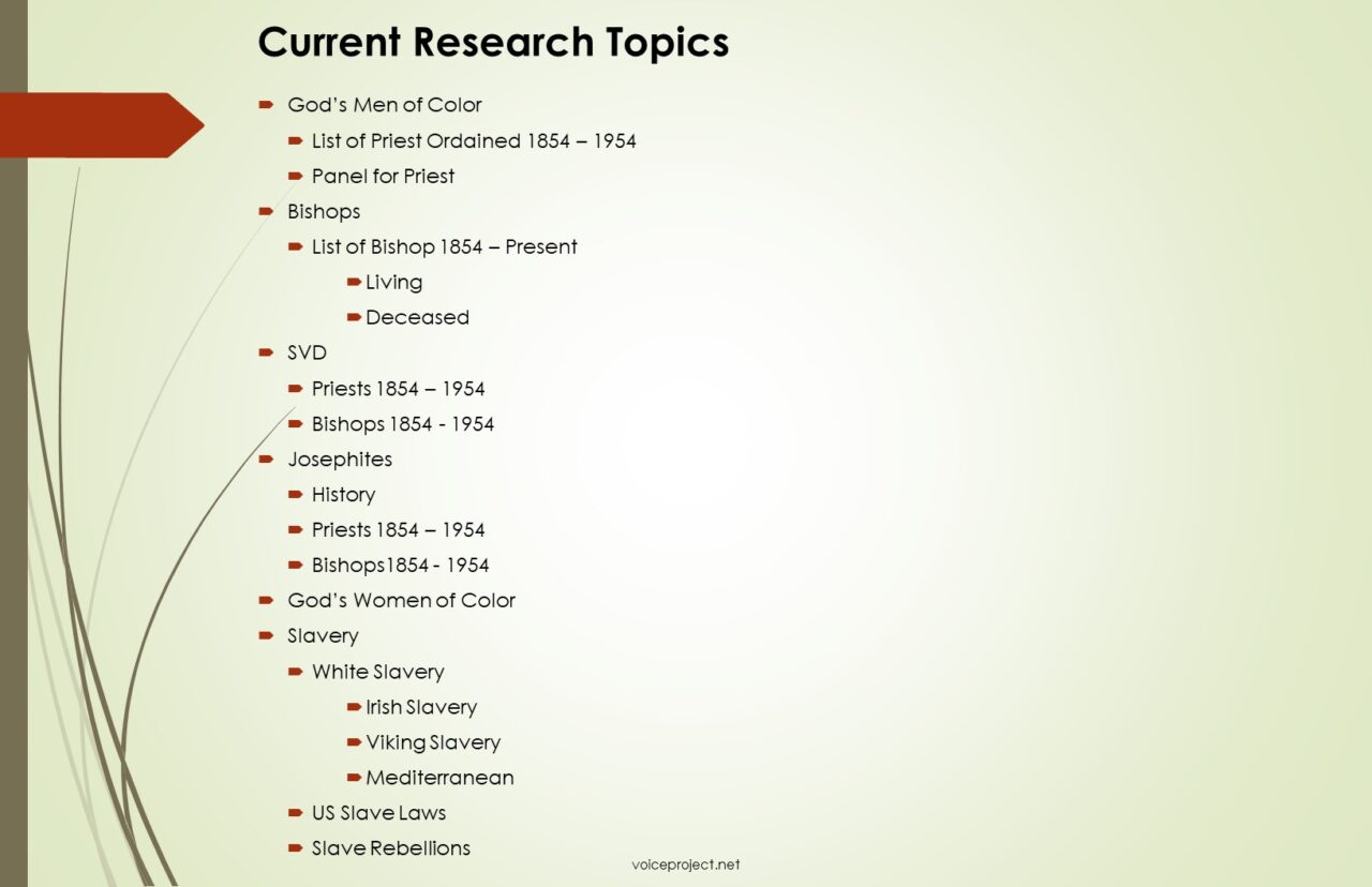 Current Research Topics | The Voices Project